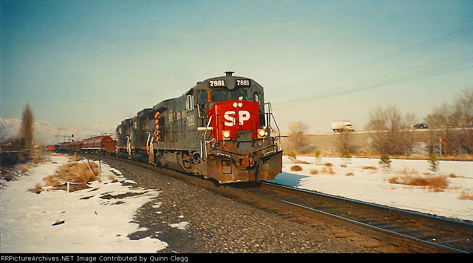 Southern Pacific's Provo Local.American Fork,Utah December 24,1993.